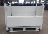 China 1.5 Ton Metal Pallet Stillage Cage Collapsible Storage Bins 4 Way Forklift Entry for sale