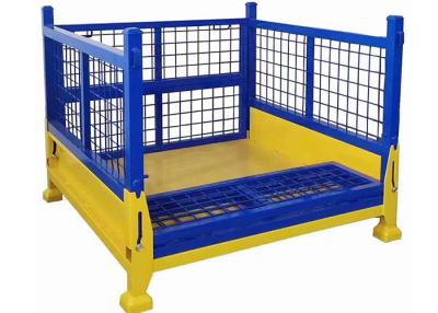 China Gas Storage Steel Stillage Pallet Cage 1200x1000x800mm 1000kg Capacity Powder Coated for sale