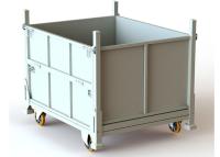 China Logistics Transport Collapsible Metal Pallet Cage Stillage Box With Casters for sale