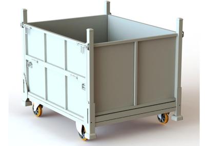 China Logistics Transport Collapsible Metal Pallet Cage Stillage Box With Casters for sale
