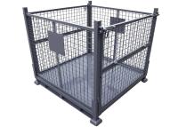 China Collapsible Wire Mesh Stillage 1000kg Capacity 4 Way Forklift Access Stackable 4 High for sale