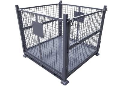 China Collapsible Wire Mesh Stillage 1000kg Capacity 4 Way Forklift Access Stackable 4 High for sale