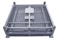 China Collapsible Wire Mesh Stillage 1000kg Capacity 4 Way Forklift Access Stackable 4 High for sale