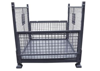China Stackable Galvanized Stillage Pallet Cage 1200x1000mm 4 Way Forklift Access for Automotive Storage for sale