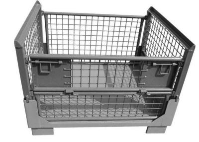 China Industrial Mesh Collapsible Pallet Cage Brick Pallet Lifting Cage Four Sided for sale