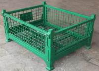 China Powder Coated Wire Mesh Storage Stillage Collapsible Medium Duty for sale