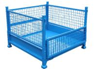 China Foldable Wire Mesh Pallet Cage Stackable Stillage 1500kg Load Capacity 1200x1000mm for sale