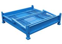 China Foldable Wire Mesh Pallet Cage Stackable Stillage 1500kg Load Capacity 1200x1000mm for sale