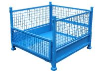 China Welded Steel Collapsible Cage Pallet 1200x1000mm 1500kg Capacity Stackable 4 High for sale
