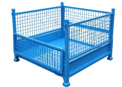 China Welded Steel Collapsible Cage Pallet 1200x1000mm 1500kg Capacity Stackable 4 High for sale