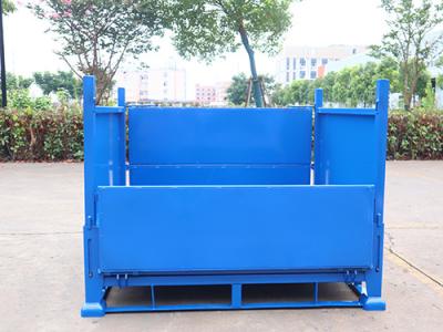 China Lockable Pallet Storage Cage Industrial Wire Baskets Wire Mesh Containers for sale