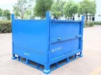 China Lockable Pallet Storage Cage Industrial Wire Baskets Wire Mesh Containers for sale