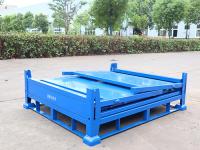 China Lockable Pallet Storage Cage Industrial Wire Baskets Wire Mesh Containers for sale