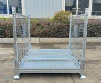 China Welded Steel Pallet Cage 1200x1000mm Mesh Sides Sheet Base 1500kg Capacity for sale