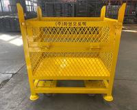 China 50mm x 50mm Mesh Distillation Tray Pallet Cage 1200mm High 1000kg Capacity Movable with Wheels for sale