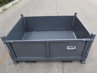 China Foldable Mesh Powder Coating Metal Pallet Cage For Warehouse Logistics for sale
