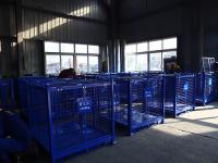 China Warehouse Logistics Metal Pallet Cage With Wheels For Convenient Transportation for sale