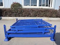 China Jiangze JZ-006 Foldable Wire Mesh Pallet Cage 500-1000kg Capacity for Warehouse Storage for sale