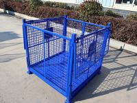 China Jiangze JZ-006 Foldable Wire Mesh Pallet Cage 500-1000kg Capacity for Warehouse Storage for sale
