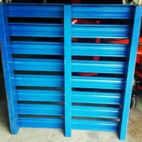 China Customizable Heavy Duty Metal Steel Pallet ISO9001 CE Foldable Stackable for sale