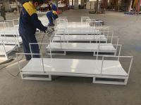 China Heavy Duty Portable Stacking Racks 1000kg Load Capacity 2000mm Post Height 200mm Wheels for sale