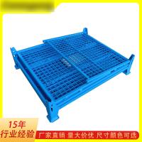 China 1000kg Foldable Wire Mesh Pallet Cage with Wheels for Warehouse Storage for sale