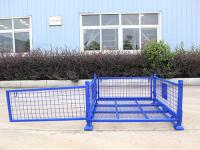 China Customized Steel Collapsible Pallet Cage With Padlock Locking System for sale
