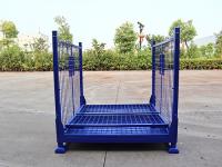 China Collapsible Pallet Cage 50kg 2000kg Load Capacity Powder Coating Galvanized Mesh 50mm x 50mm for sale