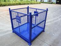 China Collapsible Pallet Cage 50kg 2000kg Load Capacity Powder Coating Galvanized Mesh 50mm x 50mm for sale