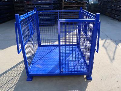 China Collapsible Pallet Cage 50mm x 50mm Mesh Size 500kg-2000kg Load Bearing ISO4001 for sale