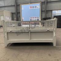 China 1000mm Width Foldable Stillage Pallet Cage With Optional Wheels Available for sale