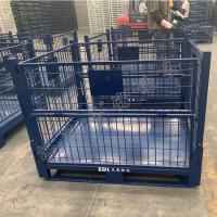 China Foldable Stillage Pallet Cage Depth 800mm With Padlock Locking System for sale