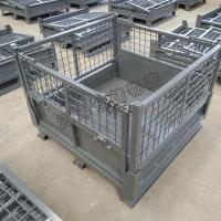 China Collapsible Pallet Cage 50mm x 50mm Mesh Stackable Steel 500kg-2000kg Load Capacity for sale
