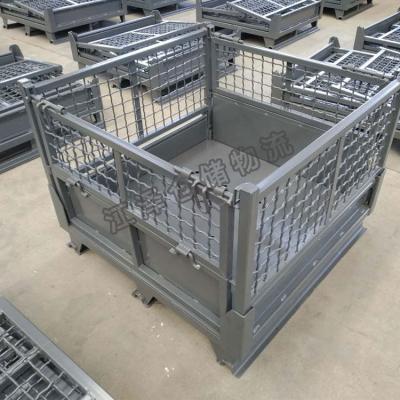 China Collapsible Pallet Cage 50mm x 50mm Mesh Stackable Steel 500kg-2000kg Load Capacity for sale