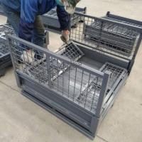 China Collapsible Pallet Cage 50mm x 50mm Mesh Stackable Steel 500kg-2000kg Load Capacity for sale