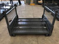 China Customized Steel Collapsible Pallet Cage With Padlock Locking System for sale