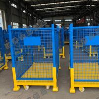China Steel Collapsible Pallet Cage Load Bearing 500kg-2000kg Custom Size Foldable Stackable for sale