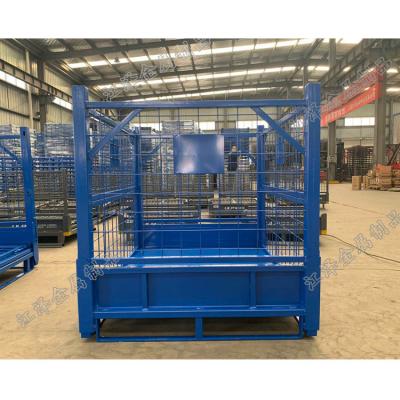 China Collapsible Pallet Cage Steel 50mm Mesh Stackable 500kg-2000kg Load Bearing ISO9001 CE for sale