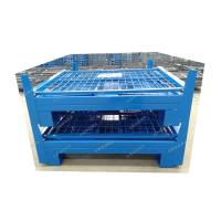 China Collapsible Pallet Cage Steel 50mm Mesh Stackable 500kg-2000kg Load Bearing ISO9001 CE for sale