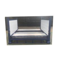China Galvanized Steel Collapsible Pallet Cage Powder Coated Folding Stackable Transport Solution for sale