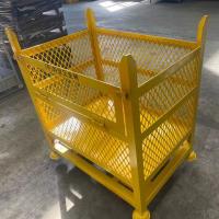 China Collapsible Pallet Cage 50mm Mesh Steel Stackable Stillage 500kg-2000kg Load Custom Size for sale