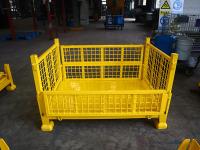 China Electrostatic Spraying Wire Mesh Pallet Cage 500-1000kg 2-4 Layers Warehouse Storage for sale