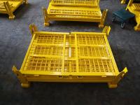 China Electrostatic Spraying Wire Mesh Pallet Cage 500-1000kg 2-4 Layers Warehouse Storage for sale