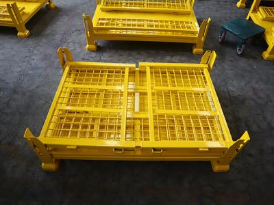 China Electrostatic Spraying Wire Mesh Pallet Cage 500-1000kg 2-4 Layers Warehouse Storage for sale