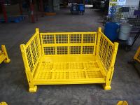 China Electrostatic Spraying Wire Mesh Pallet Cage 500-1000kg 2-4 Layers Warehouse Storage for sale