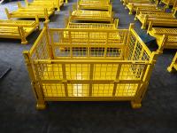 China Electrostatic Spraying Wire Mesh Pallet Cage 500-1000kg 2-4 Layers Warehouse Storage for sale