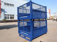 China Custom Folding Steel Stillage Cage With Latch Lock For Secure Storage for sale
