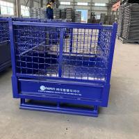 China Collapsible Pallet Cage 1000-2000kg Load Bearing Stackable Steel Storage for sale