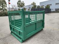 China Collapsible Pallet Cage 1000-2000kg Load Bearing Padlock Locking System Foldable Stackable Stillage for sale