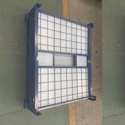 China Powder Coating Foldable Collapsible Pallet Cage With Wheels And Handles for sale